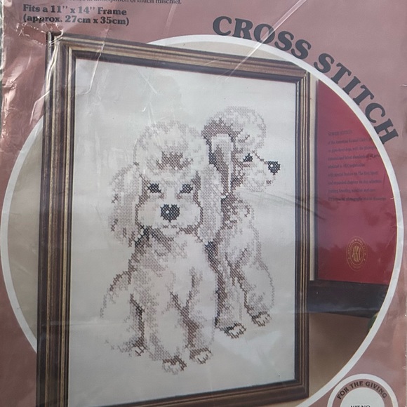 PARAGON | Other | Vintage Paragon Poodle Cross Stitch Kit New Old Stock ...